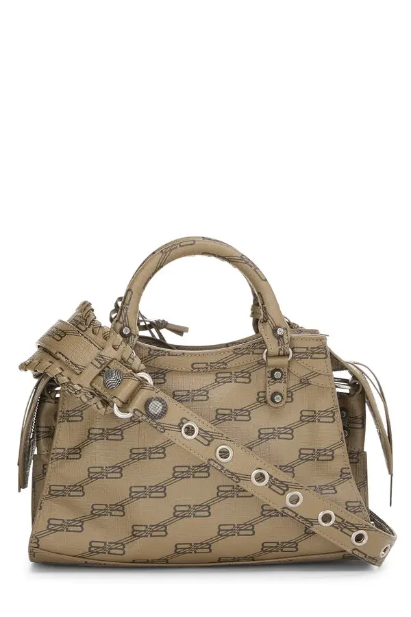 Balenciaga Coated Neo Cagole Shoulder Bag - Brown