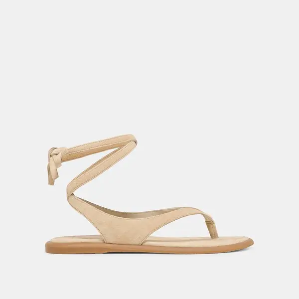 DOLCEVITA Jayden Thong Sandals - Almond Suede