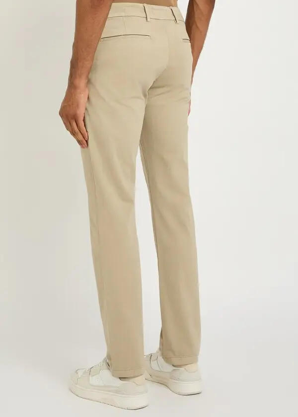 7 For All Mankind Slim-fit Tapered-leg Chino Trousers - Sand