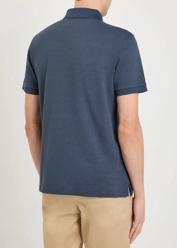 BOSS Fine-knit Cotton Polo Shirt