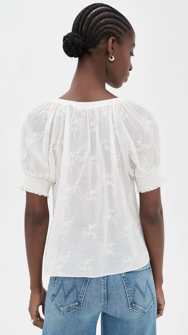 Alice + Olivia Thalia Floral Embroidered Blouse