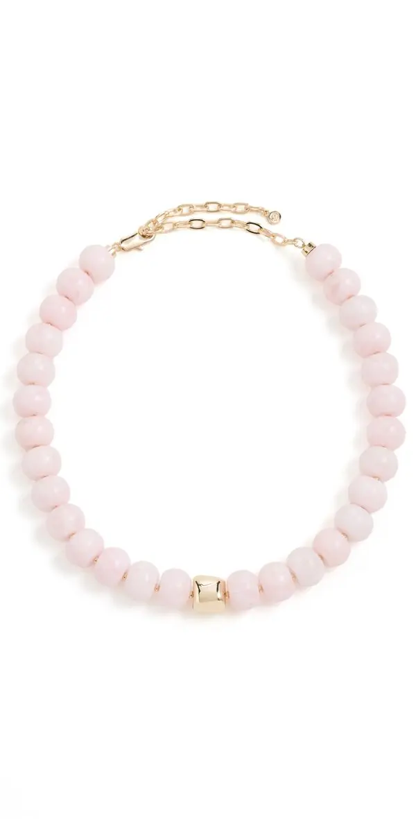 Ettika Power Bead Statement Necklace - Rose Quartz