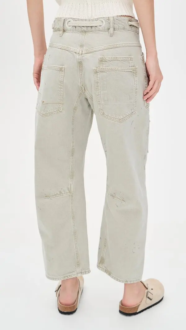 Free People Moxie Low Slung Barrel Jeans - Jetty