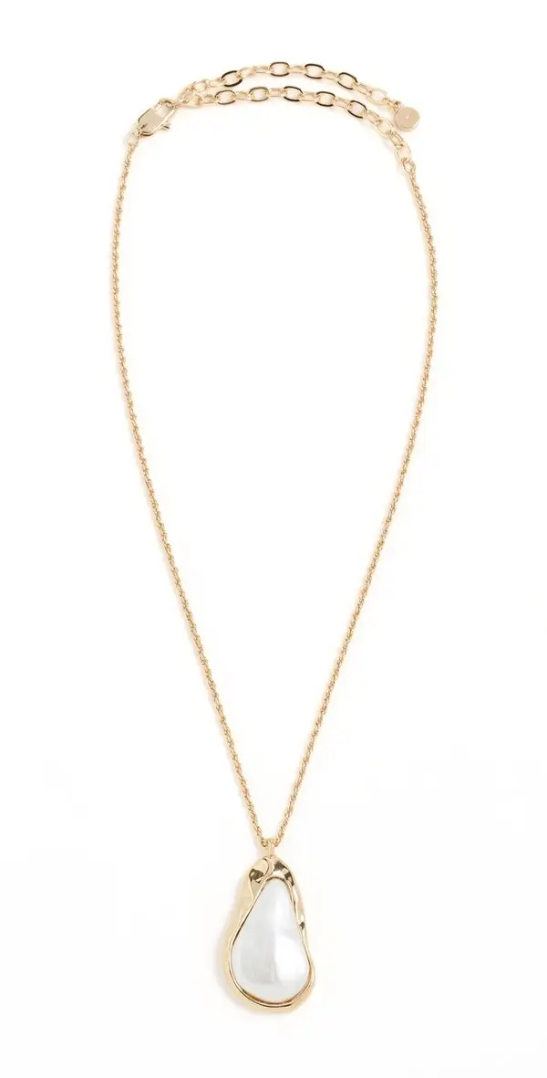 Ettika Pearl Pendant Necklace - Gold