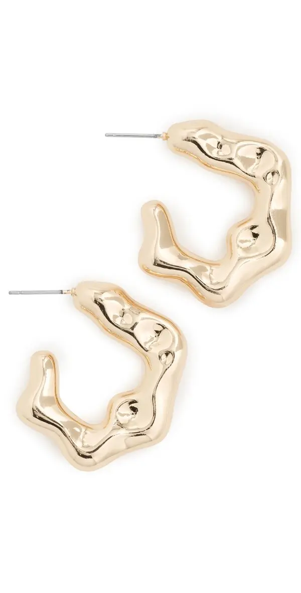 Ettika Bubble Wave Hoop Earrings - Gold