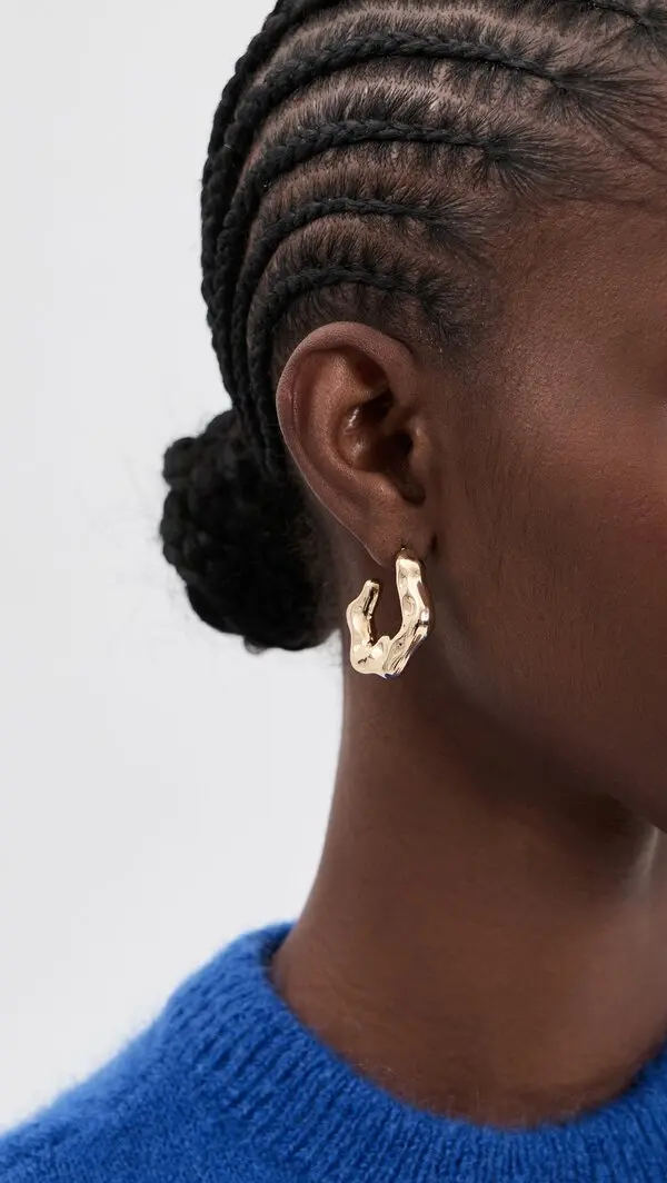 Ettika Bubble Wave Hoop Earrings