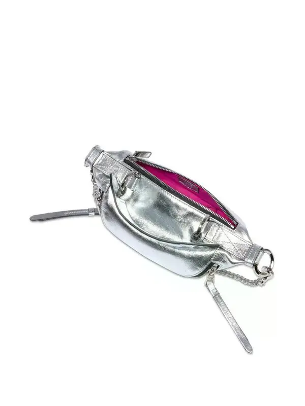 LANCEL Origami Mini Zip Crossbody - Silver