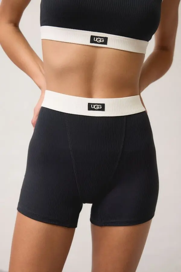 UGG Alexiah Rib Boyshort - Black + White