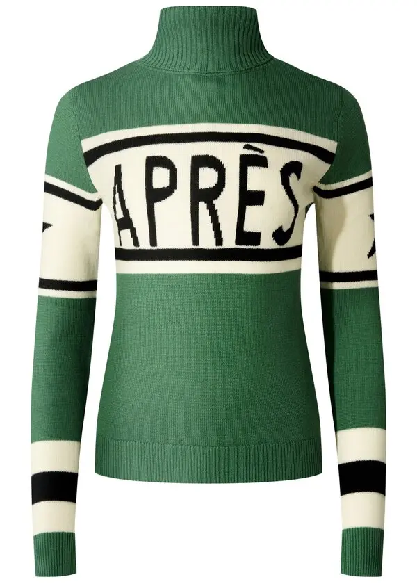 Perfect Moment Schild Apres Roll-neck Merino Wool Sweater - Green