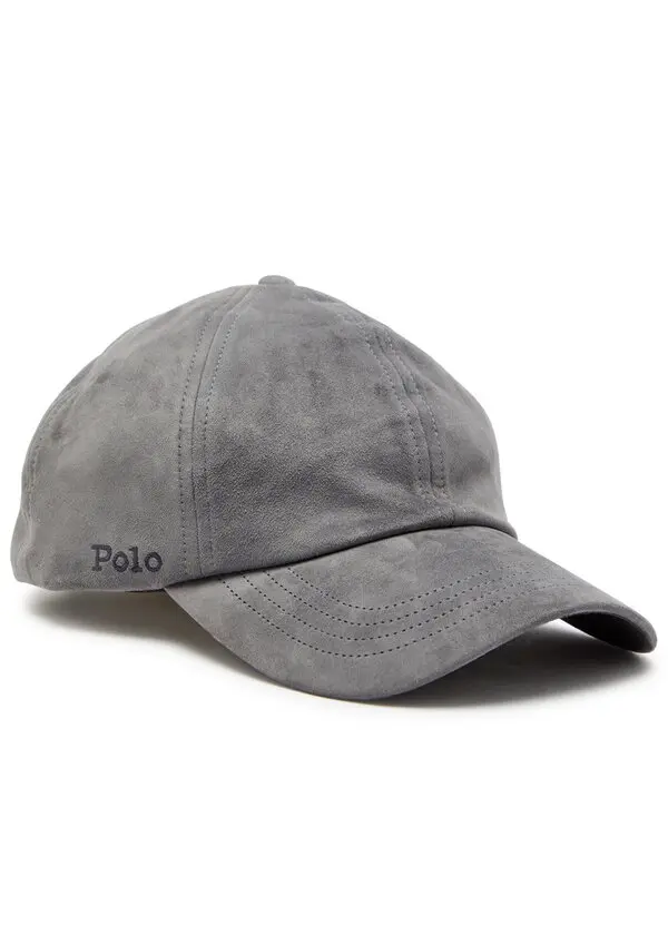 Polo Ralph Lauren Logo-embroidered Suede Cap - Dark Grey