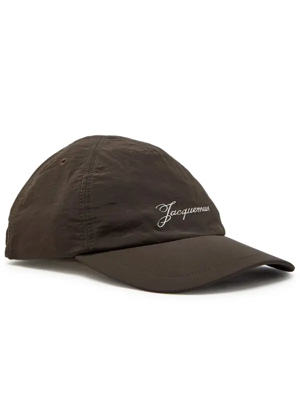 Jacquemus La Casquette Baluchon Logo Nylon Cap - Dark Brown