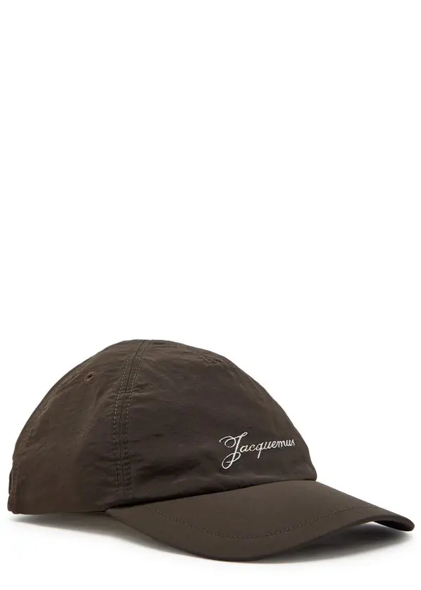 Jacquemus La Casquette Baluchon Logo Nylon Cap - Dark Brown