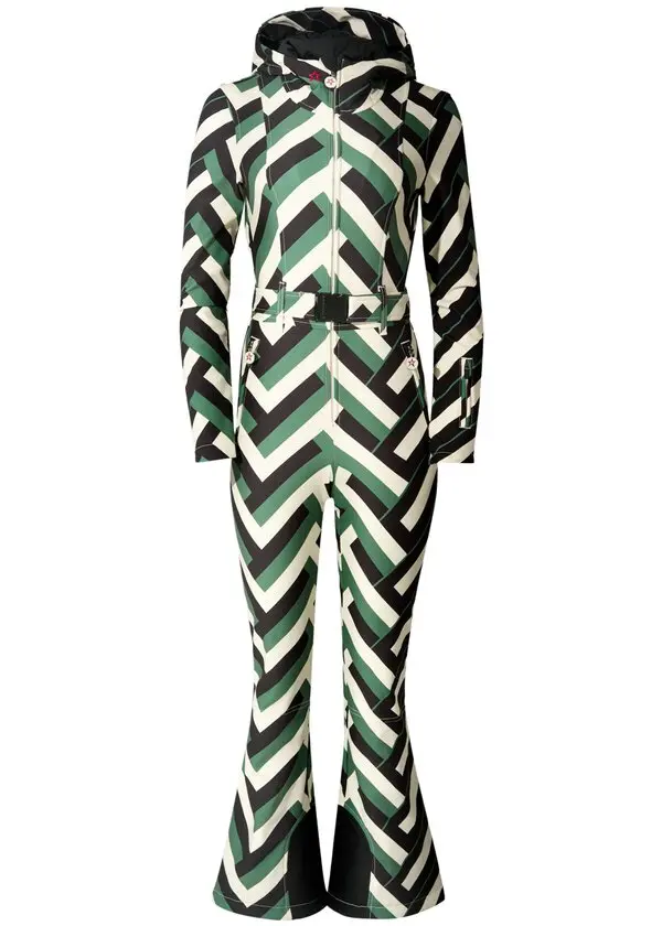 Perfect Moment Tignes Printed Shell Ski Suit - Green