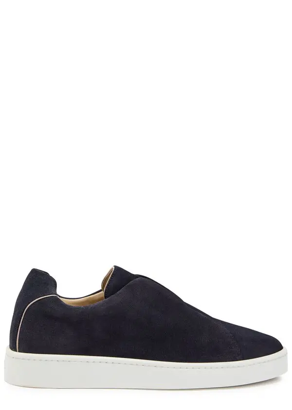 AURELIEN Aur3 Suede Sneakers - Navy