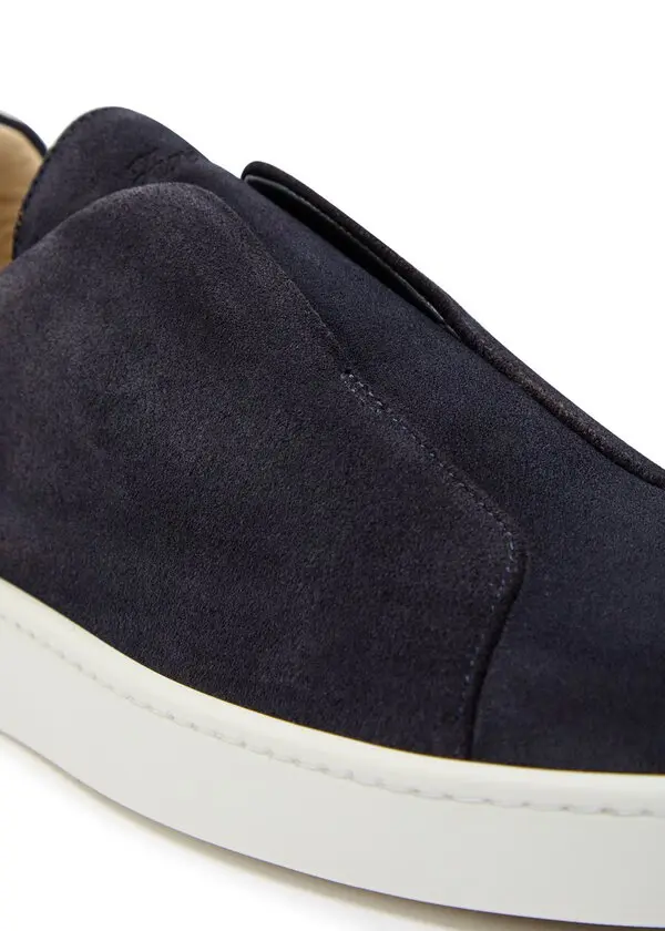 AURELIEN Softey Suede Sneakers - Navy