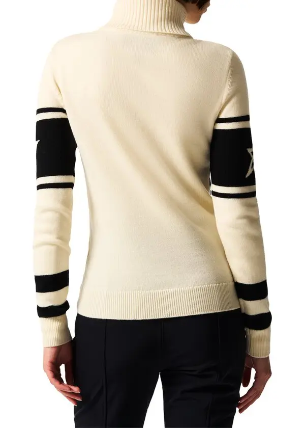Perfect Moment Schild Roll-neck Merino Wool Sweater - Cream