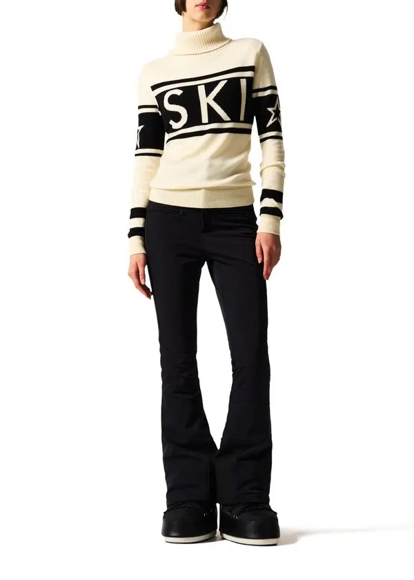 Perfect Moment Schild Roll-neck Merino Wool Sweater - Cream