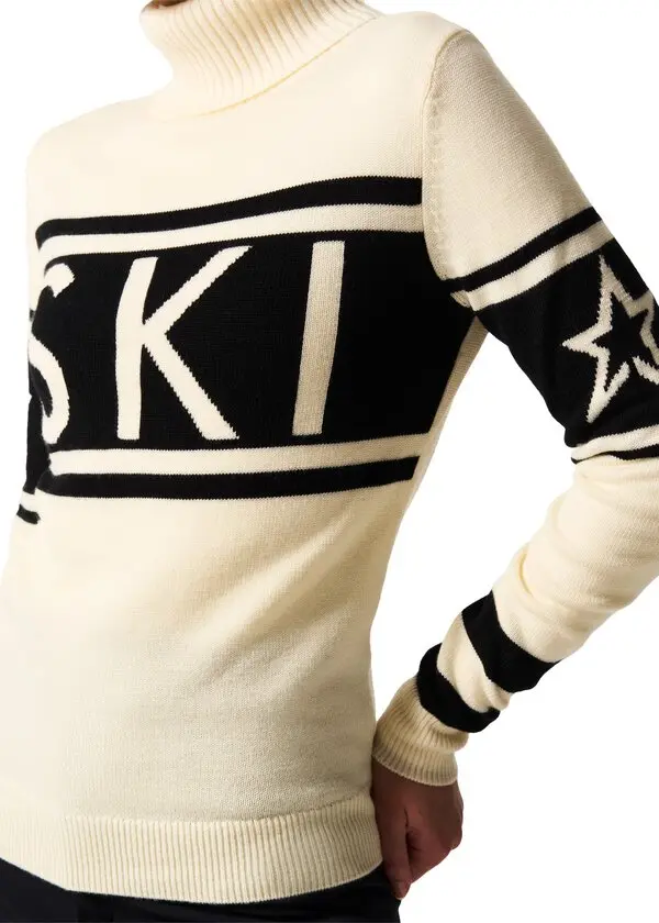 Perfect Moment Schild Roll-neck Merino Wool Sweater - Cream