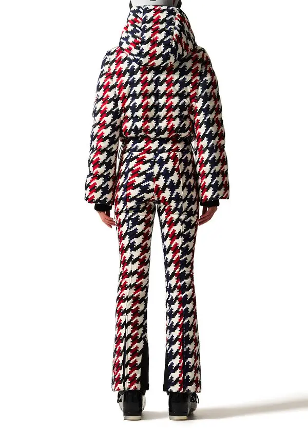 Perfect Moment Polar Houndstooth Flared-leg Ski Suit