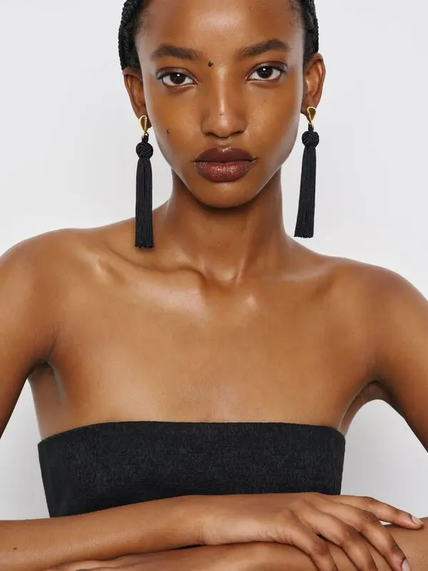REFORMATION Dolores Tassel Earrings - Gold