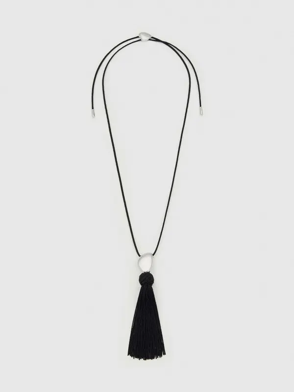 REFORMATION Dolores Tassel Necklace - Silver