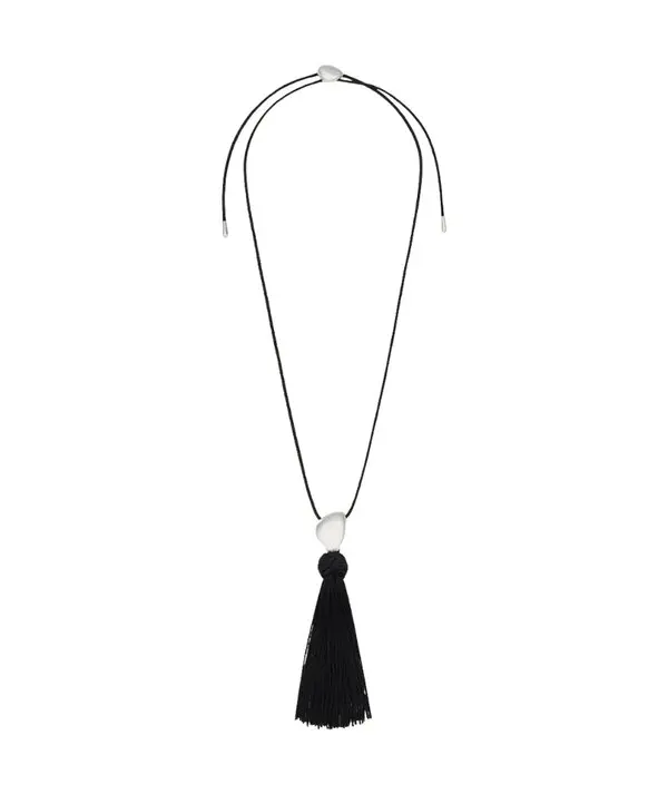 REFORMATION Dolores Tassel Necklace - Silver