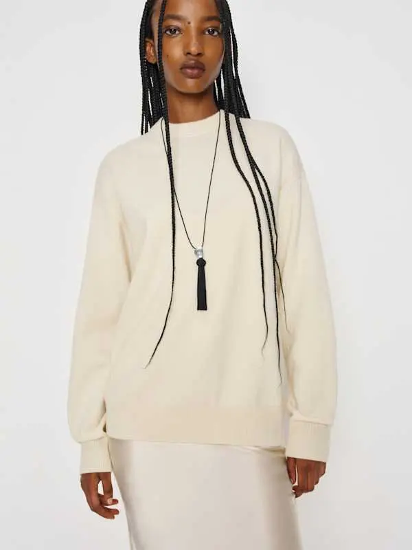 REFORMATION Dolores Tassel Necklace - Silver