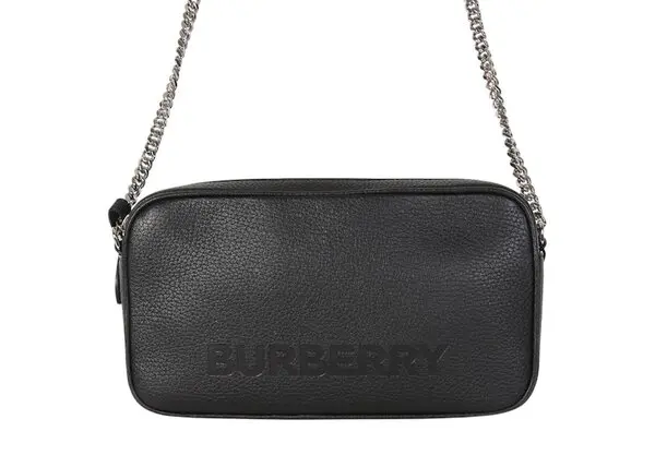 Burberry Leather Crossbody With Embossed Logo