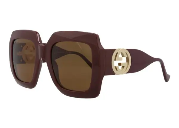 Gucci Square Rectangle Full Rim Sunglasses - Brown (gg1022s/30011773/007)