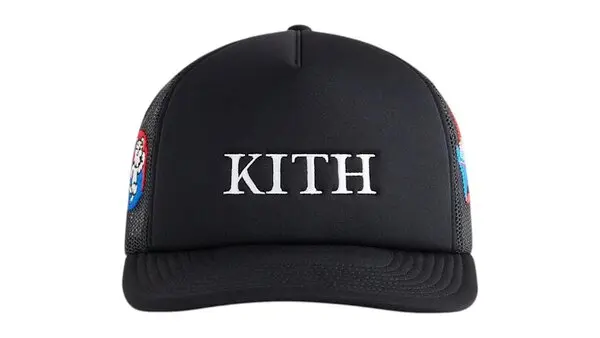 Kith Olympics Heritage Poly Foam Nolan Trucker Hat - Black