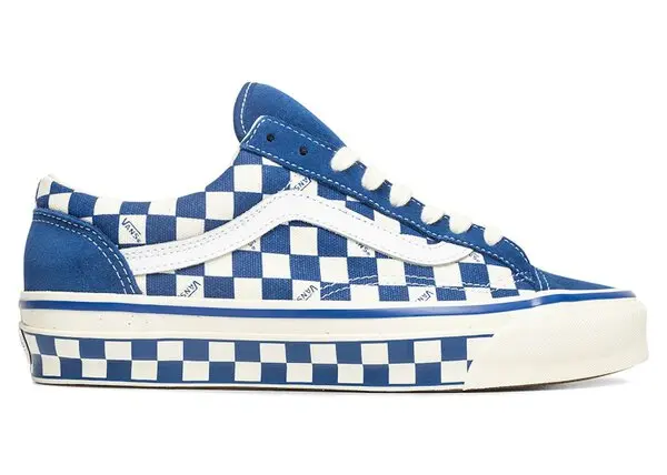 VANS Premium Old Skool 36 Checkerboard Sneakers - True Blue