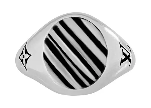 LOUIS VUITTON Epi Ring - Silver/black