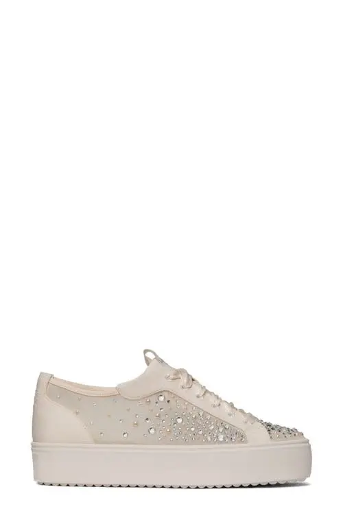 Kate Spade New York Sam Crystal Embellished Platform Sneaker - Cream