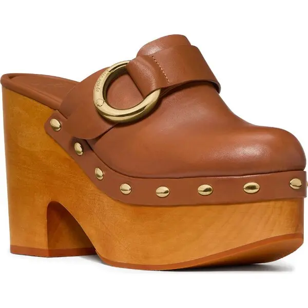 Kate Spade New York Halo Platform Clogs - Saddle
