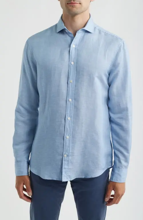 Johnnie-o Mccarthy Solid Linen Blend Button-up Shirt - Maliblu