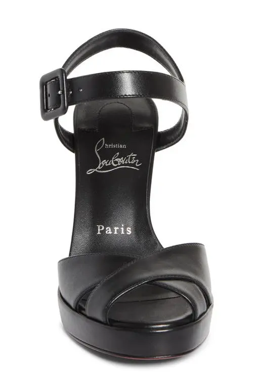 CHRISTIAN LOUBOUTIN Cora Block Heel Sandal - Black