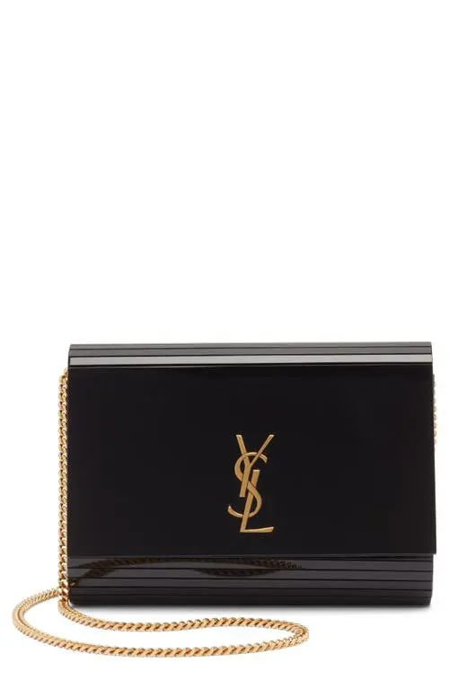 Saint Laurent Mini Vicky Plexiglas Minaudiere - Noir