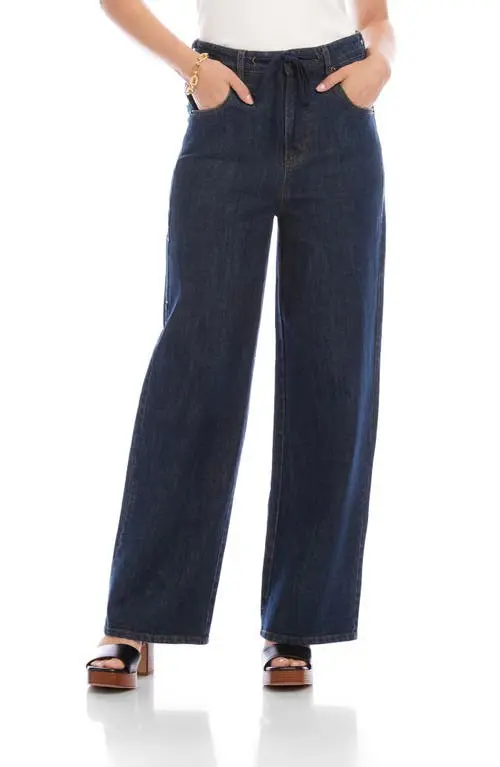 Karen Kane Drawstring Wide-leg Jeans
