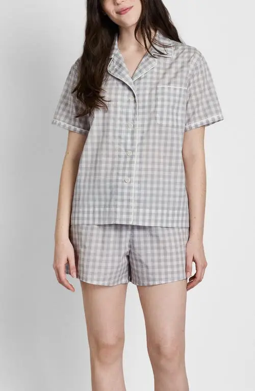 Sleepy Jones Corita Pajama Set - Large Grey Gingham