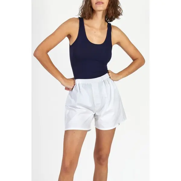 Sleepy Jones Alex Tank Top - Navy Ribbed Jersey