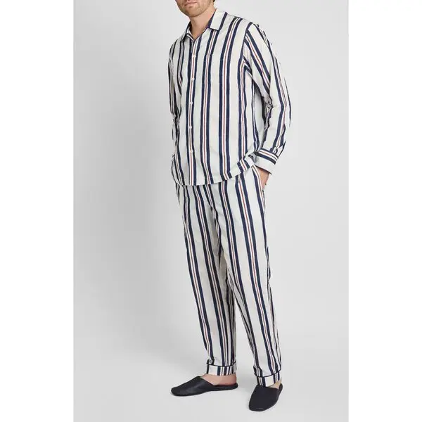 Sleepy Jones Henry Pajama Set - Nautical Regimental Stripe