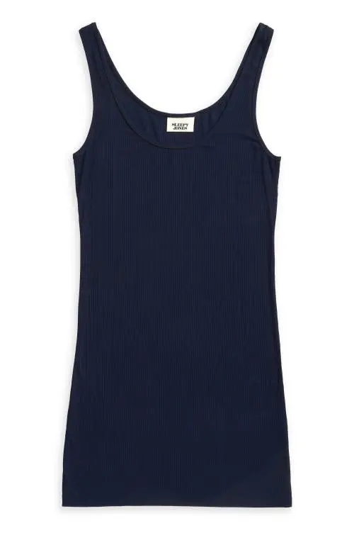 Sleepy Jones Rib Tank Dress - Navy