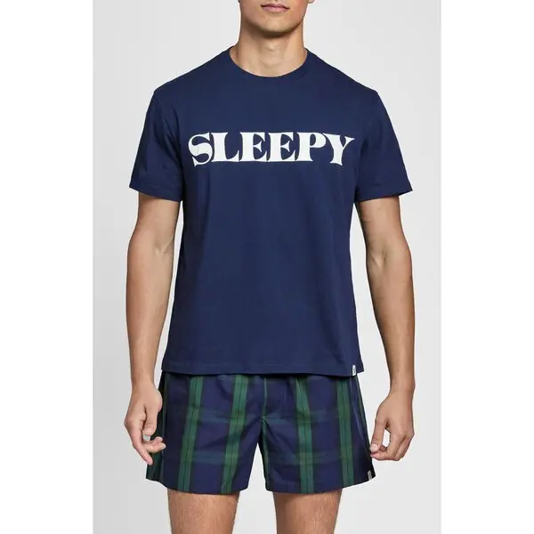 Sleepy Jones Logo T-shirt - Navy
