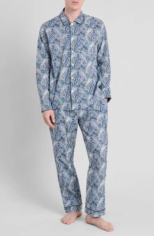 Sleepy Jones Henry Pajama Set In Liberty® Fabric - Blue Liberty Bourton