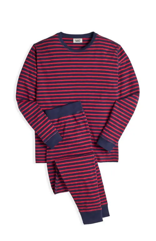 Sleepy Jones Helen Lounge Set - Navy And Red Stripe