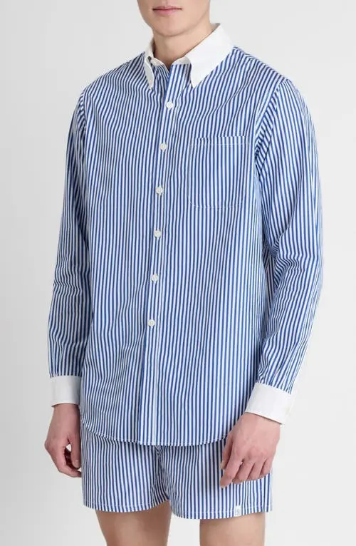 Sleepy Jones Penn Shirt - Colorblock Bengal Stripe