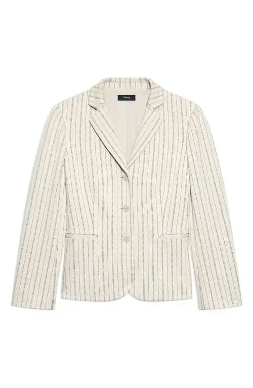 Theory Striped Single-breasted Blazer