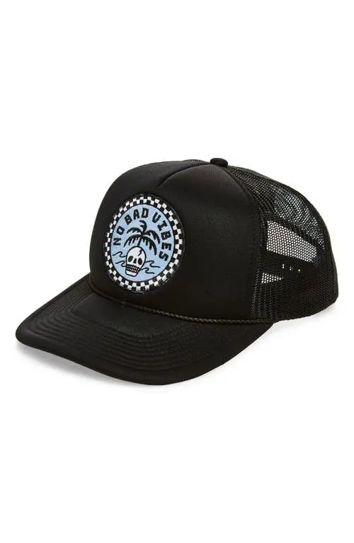 LOCAL BEACH No Bad Vibes" Trucker Hat - Black