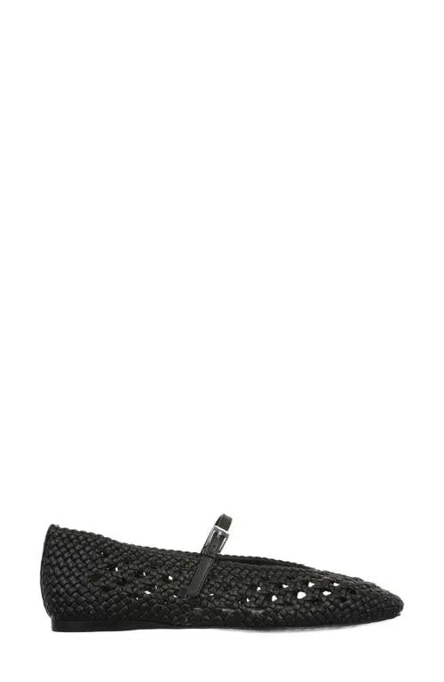 Nordstrom Maren Woven Mary Jane Flat - Black