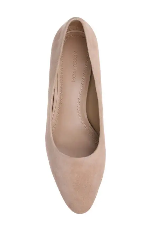 Nordstrom Almond Toe Pump - Tan Light